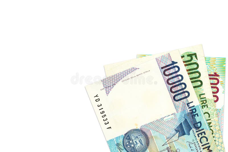 Some Italian Lira Bank Notes Stock Photo - Image of macro, economic ...