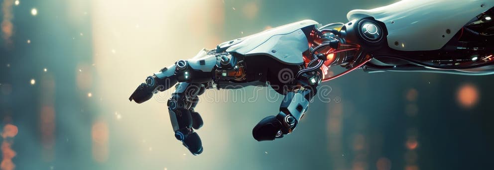 Some Kind of Robot Reaching Out for Hand Stock Photo - Image of ...