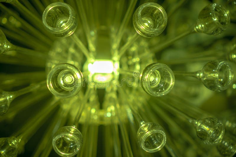 Some Led Lamps Blue Light Science and Technology Background Stock Photo ...