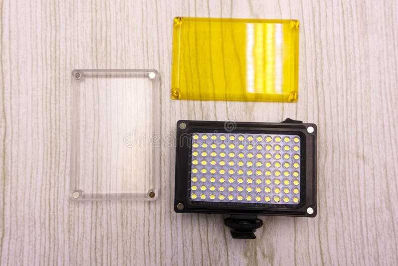 Some Led Lamps Blue Light Science and Technology Background . Stock ...