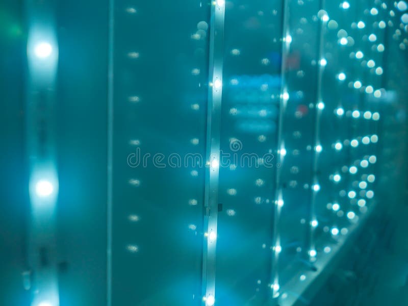 Some Led Lamps Blue Light Science and Technology Background Stock Photo ...