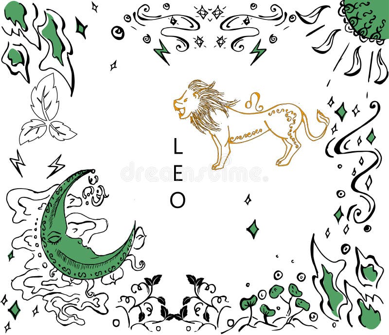 Some Leo sign stock vector. Illustration of hand, star - 196362290