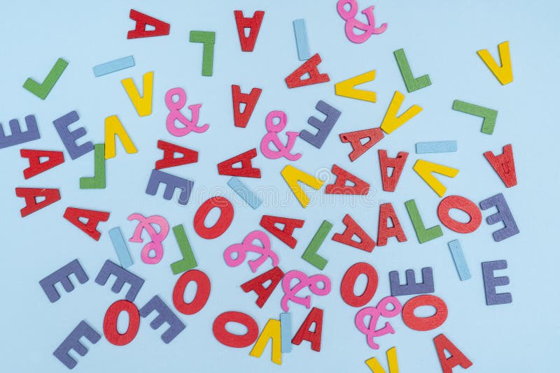 The Colorful Letters Falling Down Stock Image - Image of gathering ...