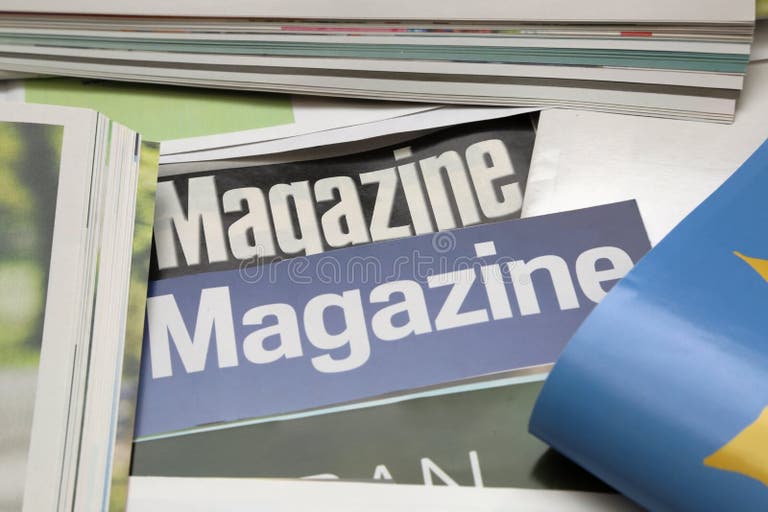 Some New Magazines Background Stock Image - Image of communication ...