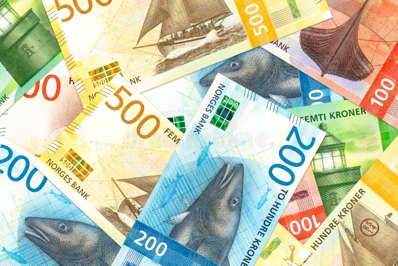 Some New 100 Norwegian Krone Bank Note Obverse Stock Image - Image of ...