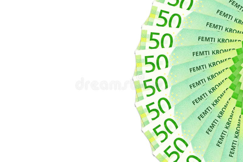 Some New 50 Norwegian Krone Bank Notes with Copy Space Stock Photo ...