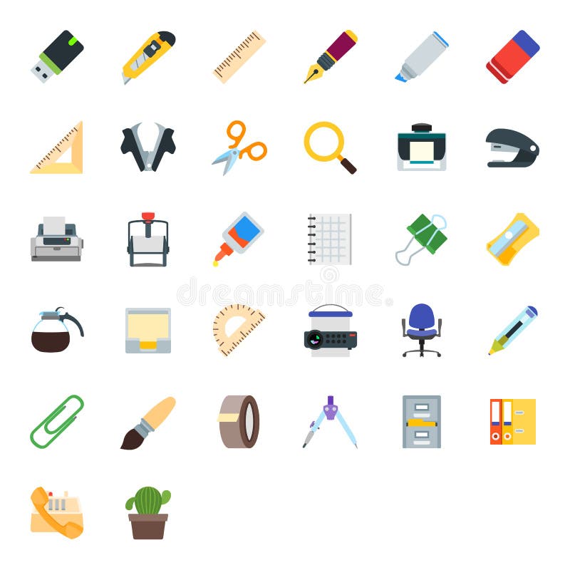 Office Paraphernalia Stock Illustrations – 15 Office Paraphernalia ...