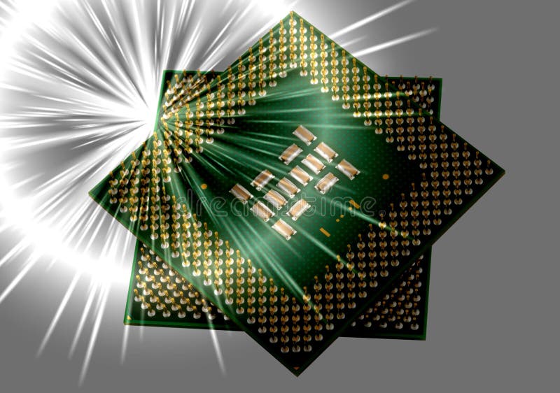 Some old CPU stock photo. Image of silicon, electronic - 136379690