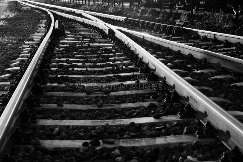 Train rails stock image. Image of iron, transportation - 26052297