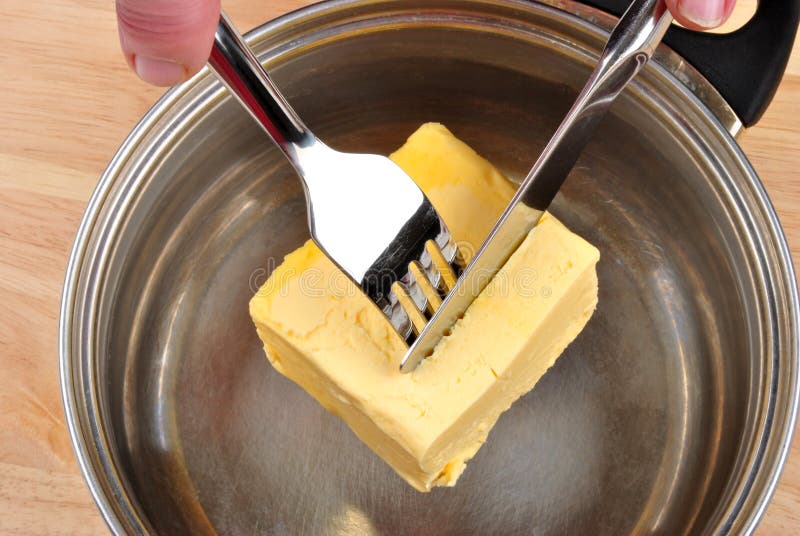 Some Organic Butter To Bake a Cake Stock Image - Image of freshness ...
