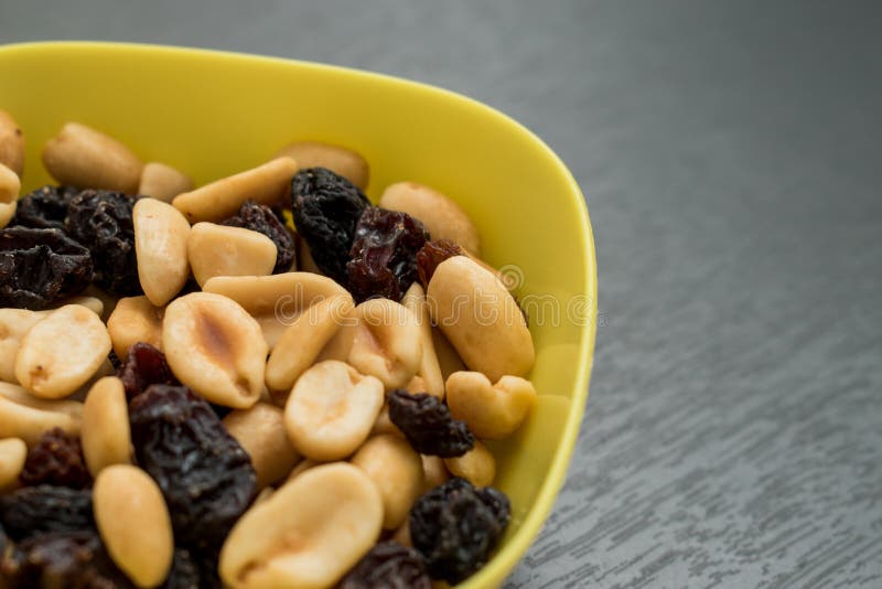 Some Peanuts, Raisins and Nuts Stock Photo - Image of peanut, isolated ...