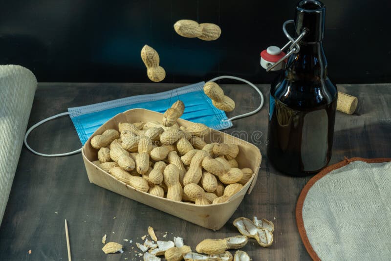 Some peanuts ready to eat stock image. Image of groundnut - 202799111