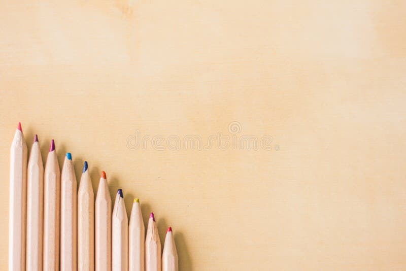 Some pencils on a table stock photo. Image of pencil - 67048674