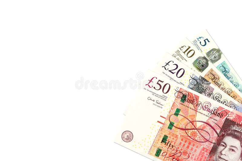 Some Uk Pound Sterling Banknotes with Copyspace Editorial Image - Image ...