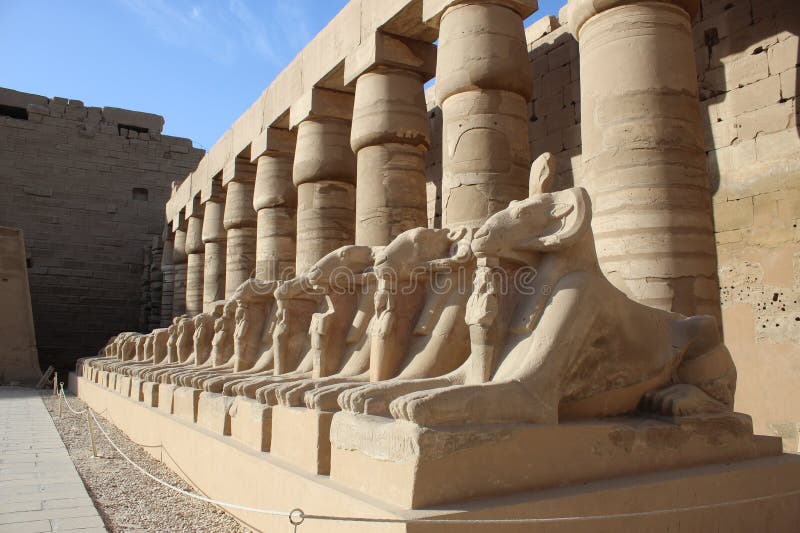 Some Rams Inside Karnak Temple Editorial Stock Image - Image of wood ...