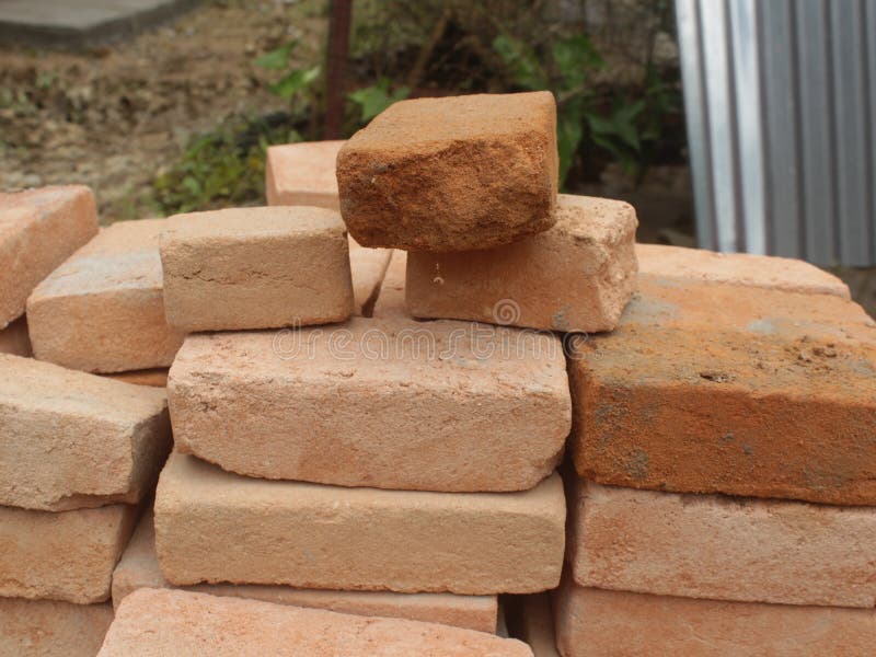 Some Red Bricks, Red Bricks are One of the Basic Building Materials. Pile of Red Bricks for ...