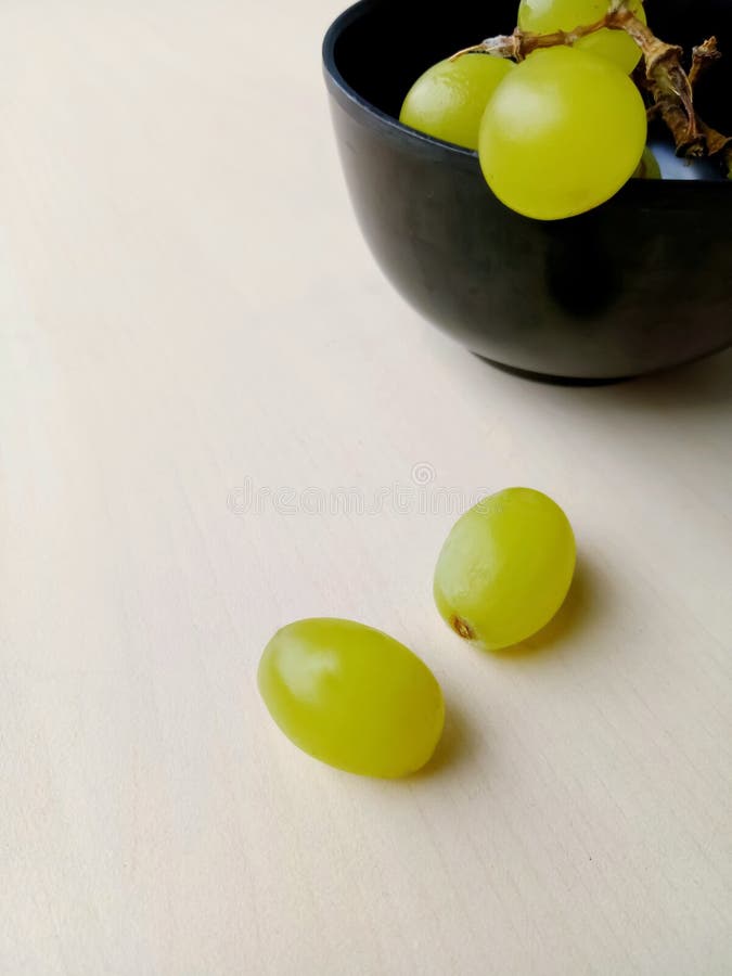 Some Ripe Green Grapes on the Table. Stock Photo - Image of white ...