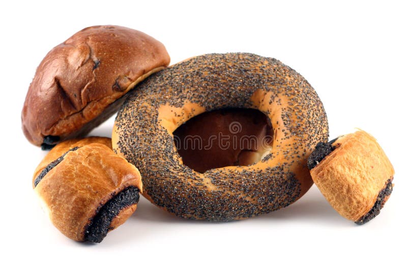 Some rolls and a bagel stock image. Image of wheaten, crumb - 4831499