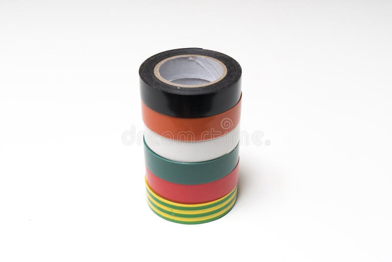 Colored insulating tape stock image. Image of black - 122262381