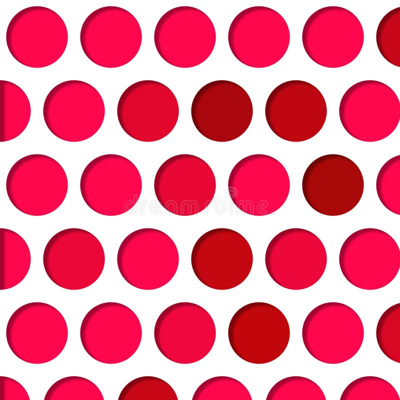 Rows of Red Dots on a White Background Stock Illustration ...