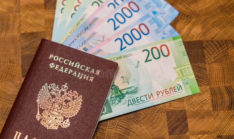 Some Russian Currency, Including the New 200 and 2000 Ruble Bills Stock ...