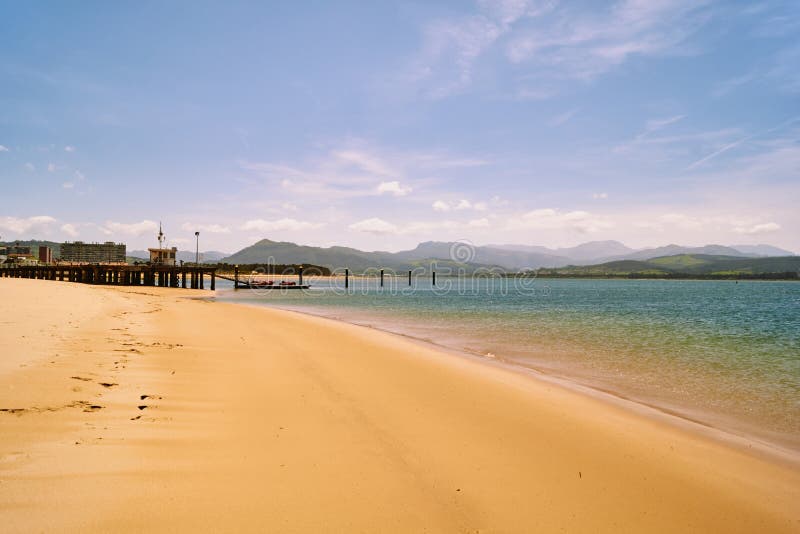 Laredo Beach and Coast in Spain Stock Photo - Image of nature, outdoor ...