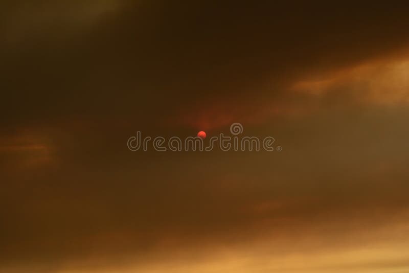 Some Serious Fire Smoke Clouds the Sun Stock Image - Image of disaster ...