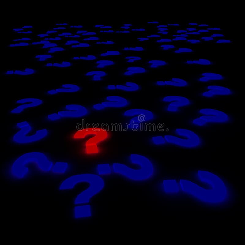 Some Shiny Question Mark and a Red Stock Illustration - Illustration of ...