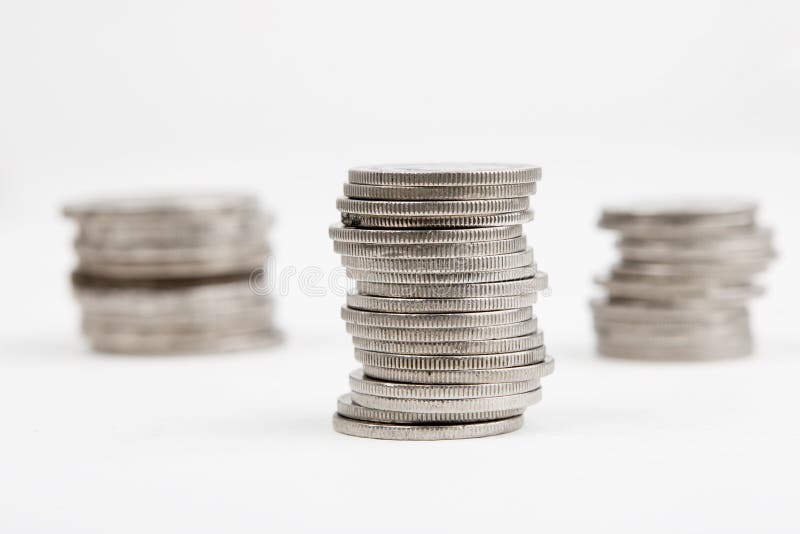 Some stacks of coins stock photo. Image of concepts, nickel - 11522238