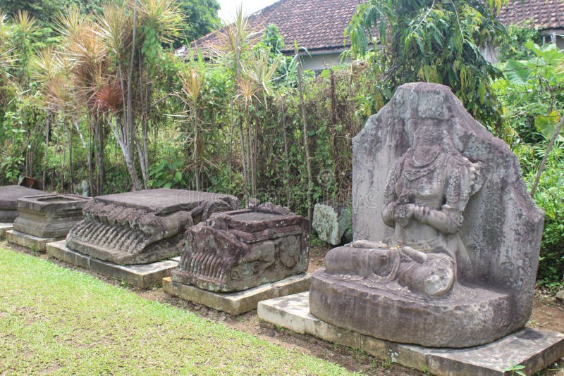 The Front Page of the Singosari Temple Has Many Ancient Statues Stock ...