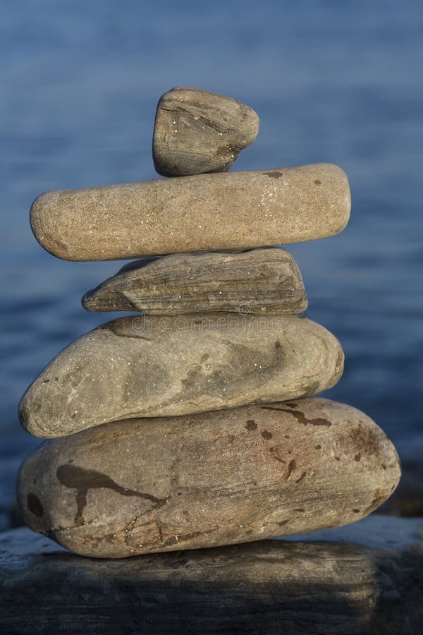 Some Stones on Each Other with Sea Stock Photo - Image of macro ...