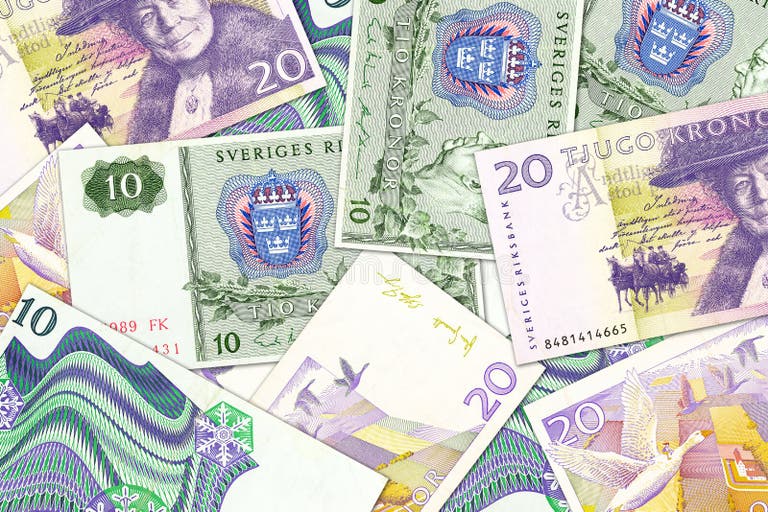 Some Swedish Krona Bank Notes Stock Image - Image of sale, cash: 146948213