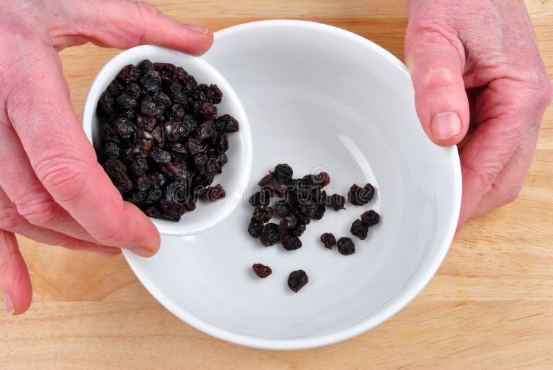 Some Sweet Raisins for Home Baking Stock Photo - Image of finger ...
