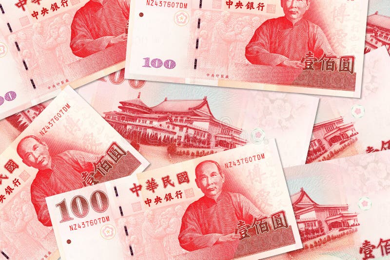 Some 100 Taiwan Dollar Bank Note Mixed Stock Photo - Image of economic ...