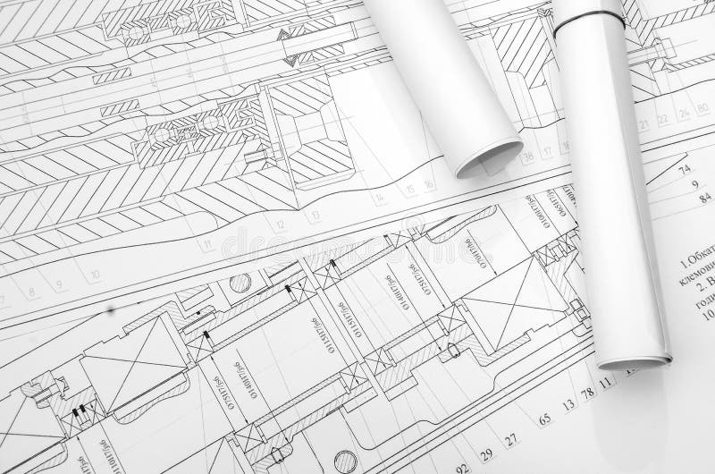 Technical Drawing with Millimeter Paper and Drawing Tools. Mathematics ...