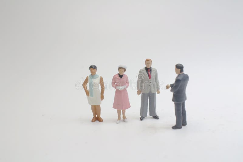 Some Tiny Busines Figure People on Stage Stock Photo - Image of earth ...