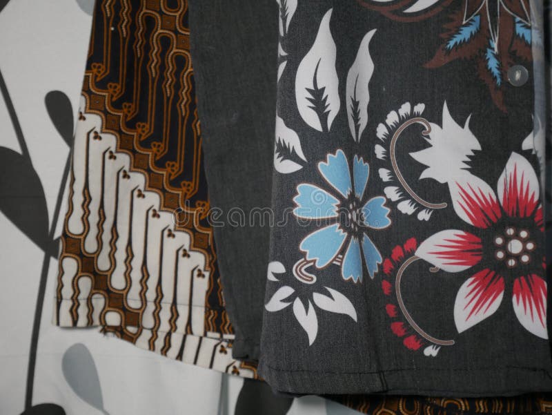 Some Typical Indonesian Batik Fabrics Editorial Stock Photo - Image of ...