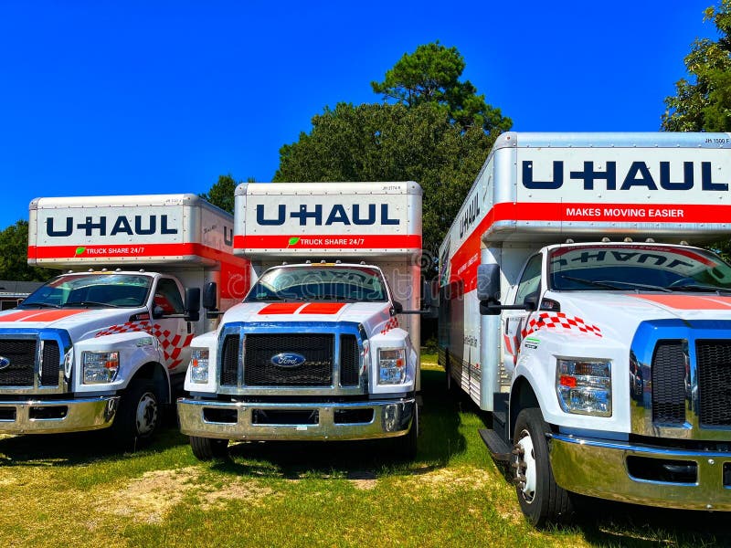 U Haul trucks editorial stock photo. Image of haul, vehicles - 287293813