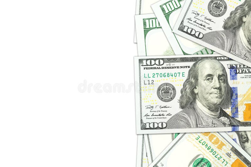 Some 100 Us-dollar Bank Notes with Copyspace Stock Photo - Image of ...