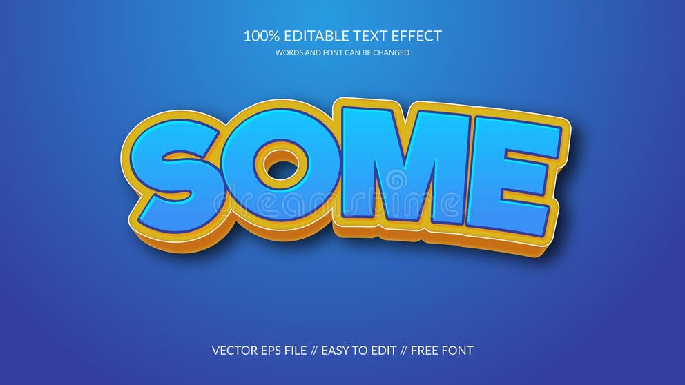 Some Vector Eps 3d Text Effect Illustration. Stock Illustration ...
