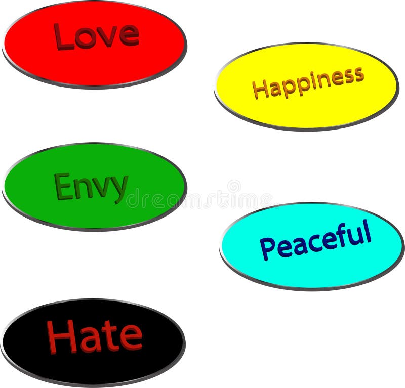 Emotion Buttons stock vector. Illustration of peaceful - 29821978