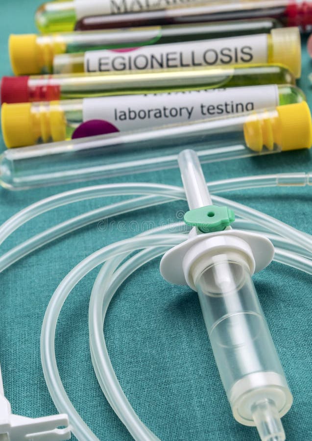 Some Vials with Samples of Contagious Diseases and Drop in a Clinical ...