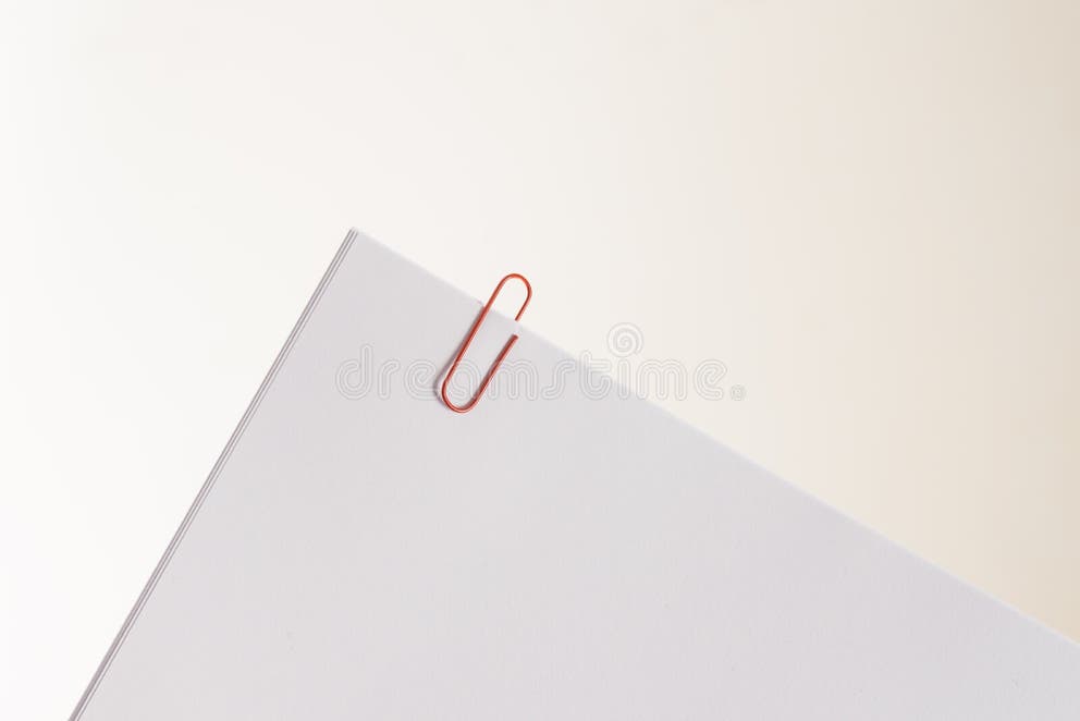 Some White Papers Clipped Together. Stock Photo - Image of attachments ...