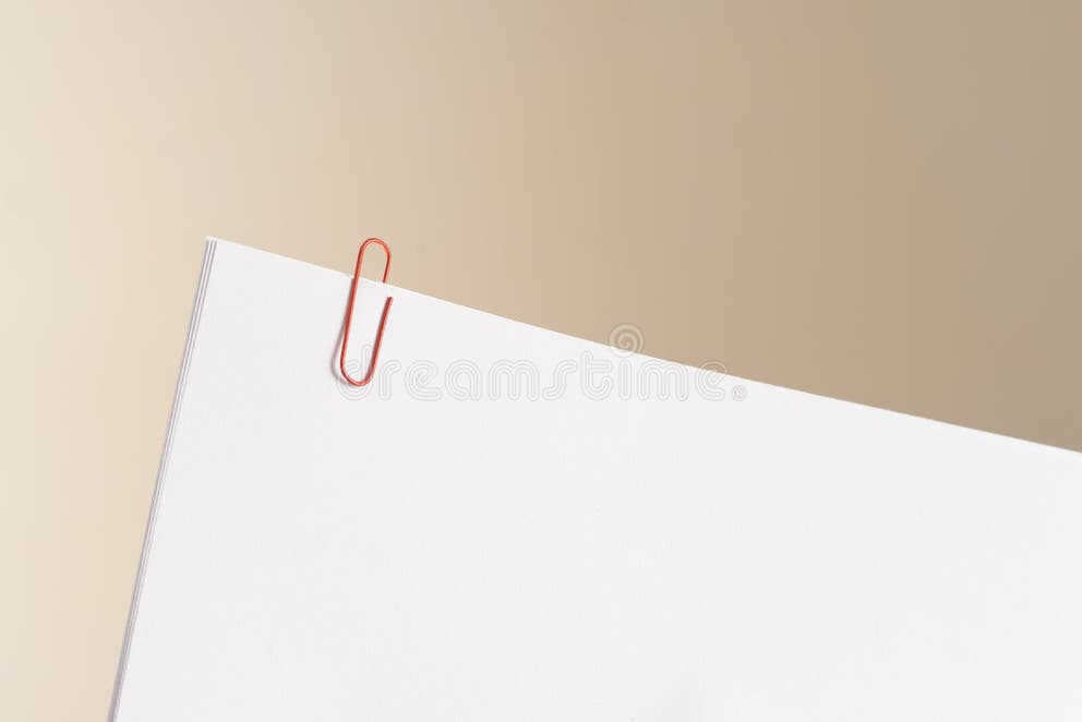 Some White Papers Clipped Together. Stock Photo - Image of white, post ...