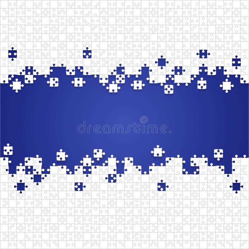 Some White Puzzles Pieces Blue - Vector Jigsaw Stock Vector ...
