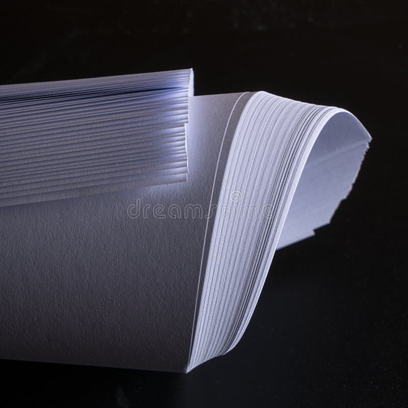 Sheets of paper rolled stock image. Image of opening - 159515333