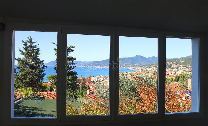 Windows in Front of the Sea Stock Photo - Image of water, glass: 106806966