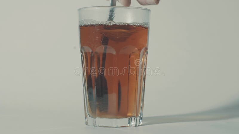 Somebody Mixing Paint in Tin Can with Wooden Stick Stock Video - Video ...