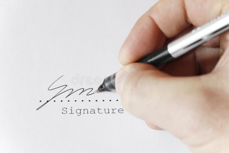 Somebody signing stock image. Image of background, message - 5137617