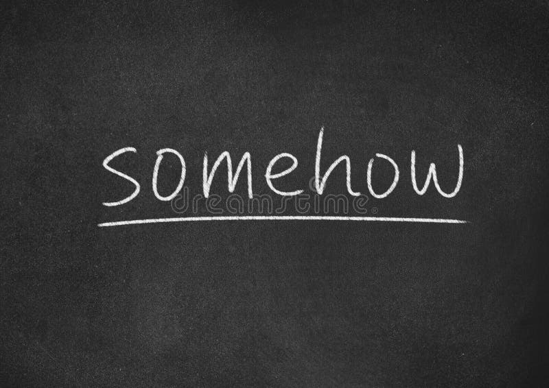 Somehow stock image. Image of education, word, abstract - 165505413